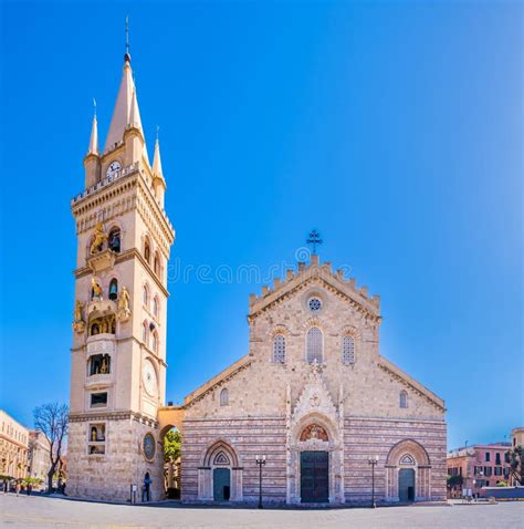 Messina Cathedral Or Duomo Di Messina Basilica Located On Piazza Duomo