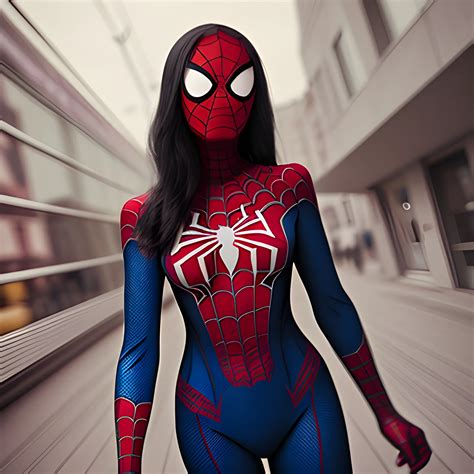 Spider Woman Trippy Age 20 Years Old Lovely Without His Mask With