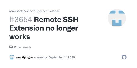 Remote Ssh Extension No Longer Works · Issue 3654 · Microsoftvscode Remote Release · Github