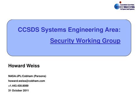 Ppt Ccsds Systems Engineering Area Security Working Group Powerpoint