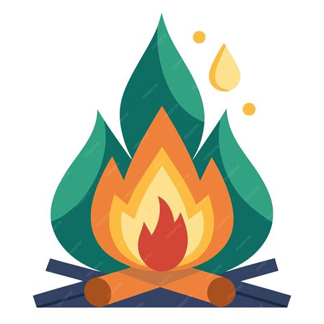 Campfire Clipart Cartoon Style Vector Illustration Premium Ai Generated Vector