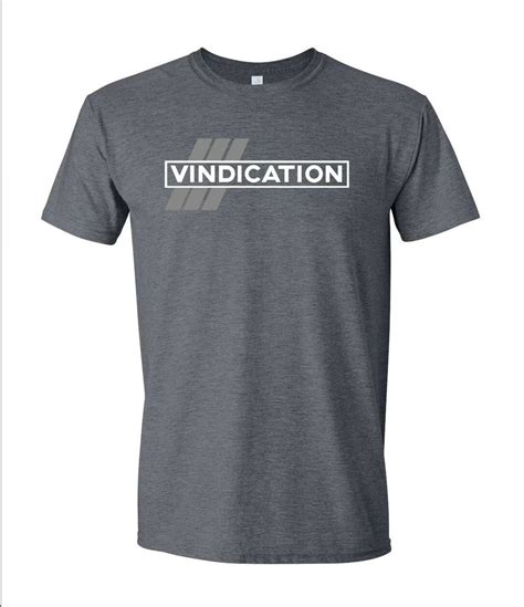 Logo Vindication Shirt Gray Official Series Merch He Reigns Christian