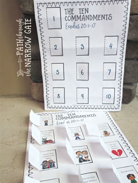 This Free Printable Ten Commandments Craft Is A Great Way To Introduce