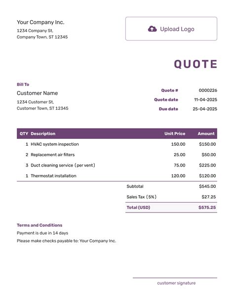 Free Quotation Email Template