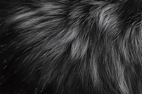 Highresolution Black And White Fur Texture Premium Ai Generated Image
