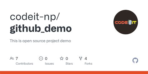 Github Codeit Npgithubdemo This Is Open Source Project Demo