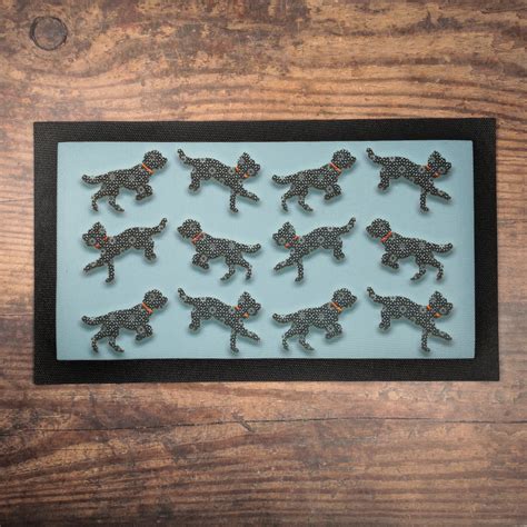 Bounding Cockapoo Pet Food Mat Doodlepippin