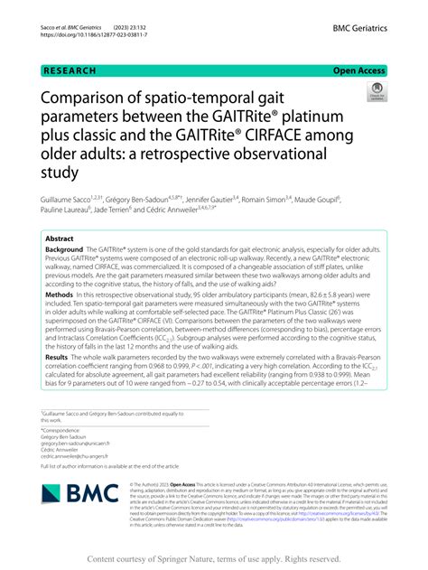 Pdf Comparison Of Spatio Temporal Gait Parameters Between The