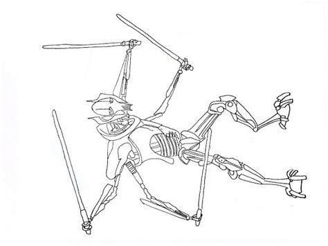General Grievous Coloring Page Mecinhensen
