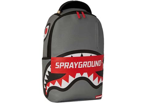 Sprayground Core Grey Dlxsv Backpack Greyred Fw24 Us