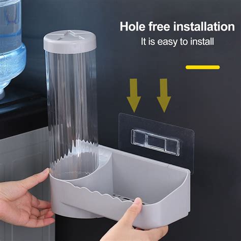 Anti Dust Wall Mounted Disposable Cup Dispenser Au Grandado
