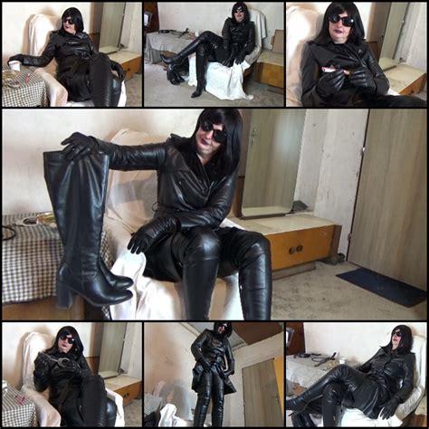 Mistress In A Leather Coat And High Boots Bondageangel Clips4sale