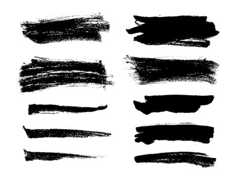 Premium Vector Brush Strokes Vector Rectangular Painted Objects