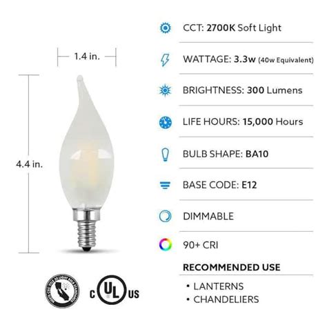 Light Bulb Thread Sizes Chart Maelsrlg E17 Intermediate Base Led Bulb