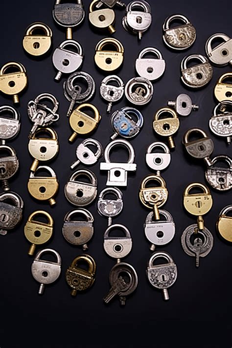Many Different Small Locks With Keys Arranged On It Background Wallpaper Image For Free Download
