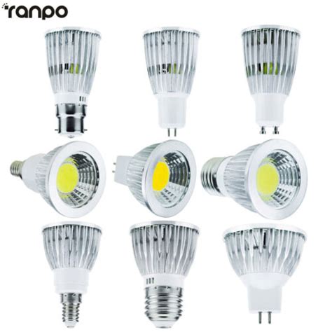 E27 Gu10 E12 Mr16 Dc 12v 24v 12w Dimmable Led Cob Spotlight 6w 9w Bulb Lamp Rk Ebay