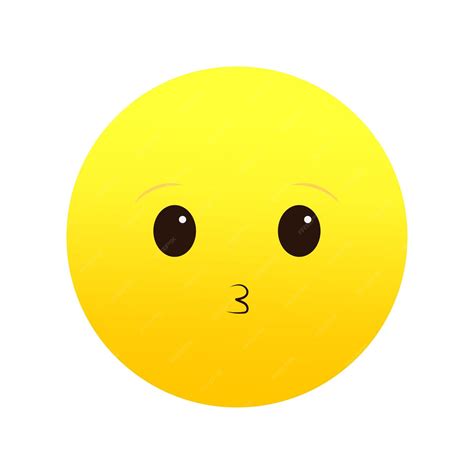 Premium Vector Kissing Face Emoji Cute Expression Affectionate