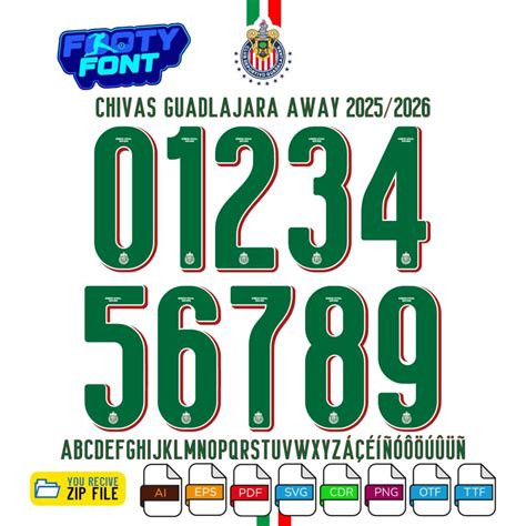 Chivas Guadalajara Font 2025 2026 Away Kit Footyfont