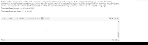 Solved Write A Context Free Grammar Without Left Recursion
