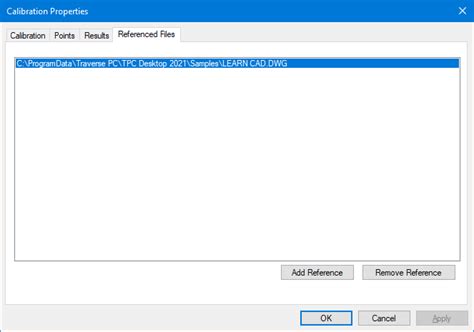 Tpc 2024 Calibration Referenced Files Dialog