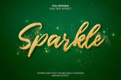 Premium Psd Sparkle Text Effect