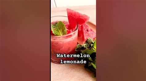 Watetmelon Lemonade Summer Drink Partydrinks Youtubeshorts Shorts Refreshing Youtube