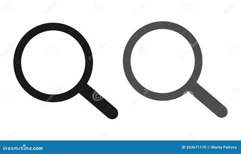 Zoom Button Icon With Shadow Magnifying Glass Vector Cartoondealer