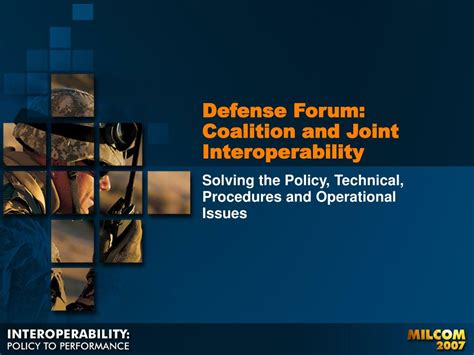 Ppt Defense Forum Coalition And Joint Interoperability Powerpoint Presentation Id 4647433