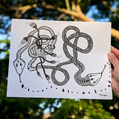 Snek Y Snek Art Print Monsters Of The Underworld
