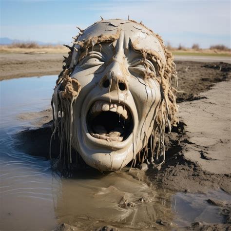 Premium Ai Image A Face Covered In Mud