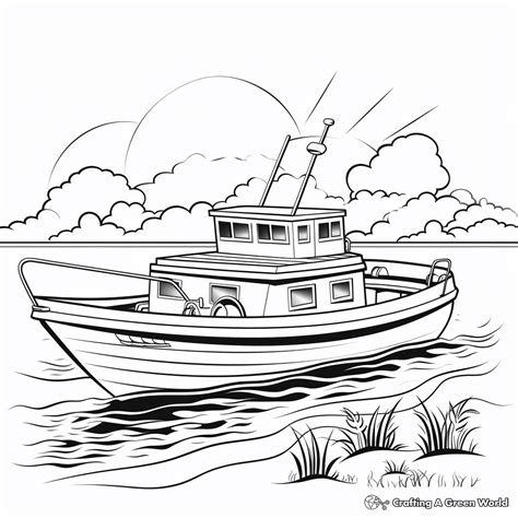 Boat Coloring Pages Free And Printable