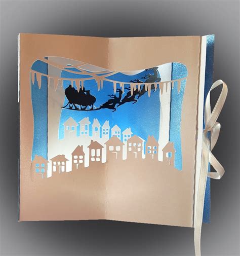 Tis The Season Carousel Card Template Etsy Uk