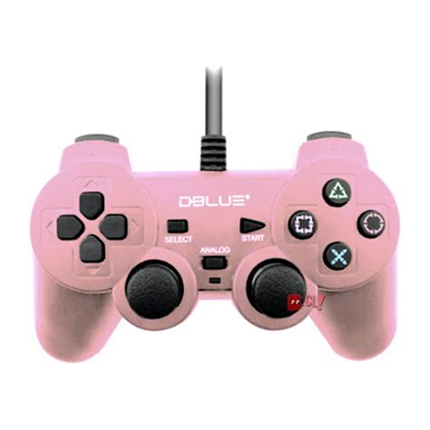 Joystick Usb Pc Con Vibración Color Rosado Ps Lider