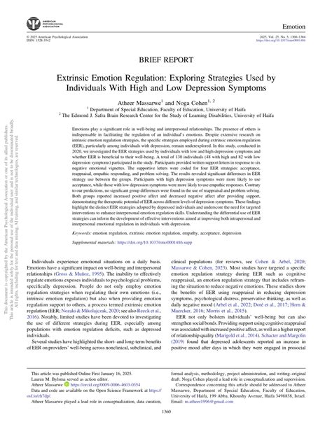 Extrinsic Emotion Regulation Exploring Strategies Used By Individuals