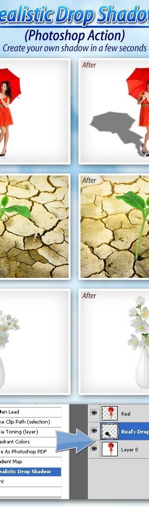 Realistic Drop Shadow Photoshop Action Add Ons Graphicriver