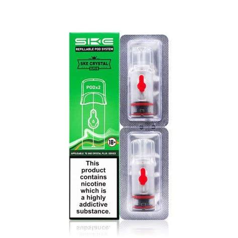Ske Crystal Plus Refillable Pods Pack Of 2 Vape Uk