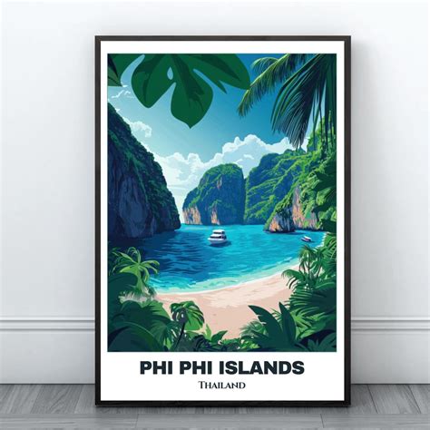 Phi Phi Islands Travel Printable Poster Phuket Travel Poster Phi