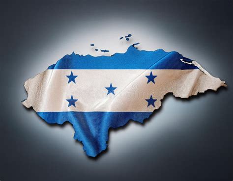Map Of Honduras With Flag Stock Illustration Illustration Of Design