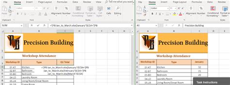 Task Instructions In Cell C4 Of The Pb Q1 Workbook