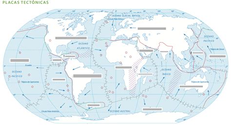 Mapa Mudo Placas Tectonicas