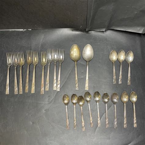 Art Deco X23 Vltd Extra A Silver Plated Sheffield England Spoons
