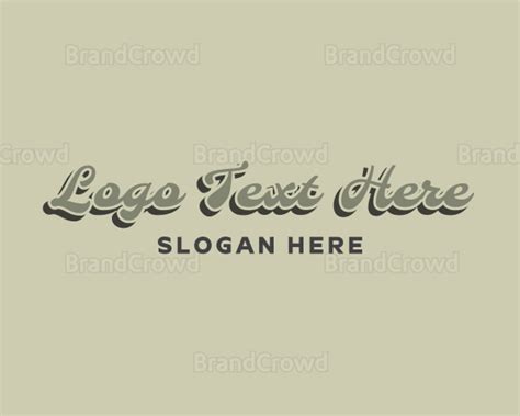 Retro Cursive Script Logo Brandcrowd Logo Maker
