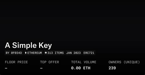 A Simple Key Collection Opensea