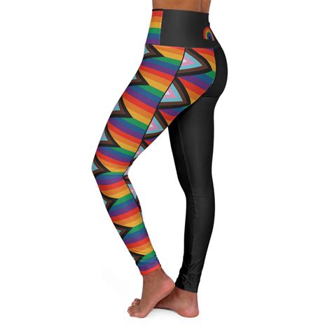 Pride Yoga Leggings Lgbtqia Leggings Rainbow Tights Pride Pants