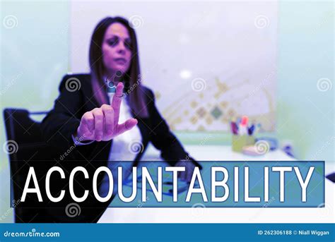 Conceptual Display Accountability Word For State Of Being Responsible