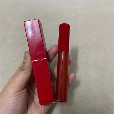 Dark Red Lip Gloss Velvet Matte Liquid Lipstick Intense Color Long