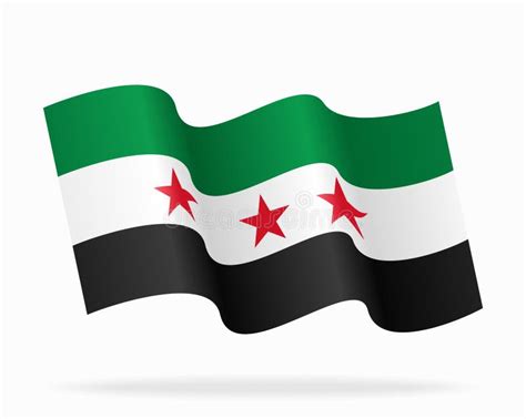 Syrian Flag Wavy Background Layout Vector Illustration Stock