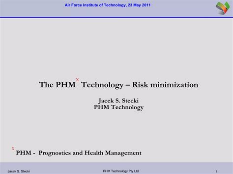 Phm Risk Minimisation Airforce Institute Presentation Ppt