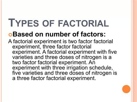 Presentation Of Factorial Experiment 32 Pptx