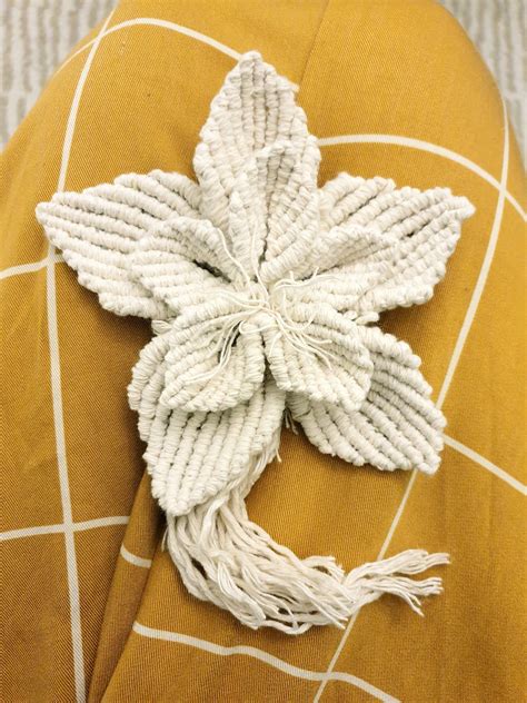 Macrame Flower Pdf Diy Tutorial Etsy